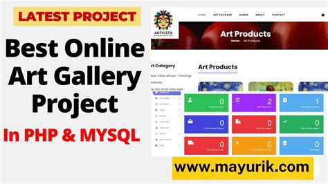 Art Gallery Management System Project In Php Online Art Gallery Website Source Code