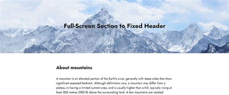 How To Animate A Full Screen Section To Fixed Header On Page Scroll Envato Tuts