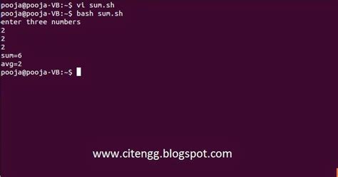 Shell Program To Find Sum And Average Of Three Numbers Computer And