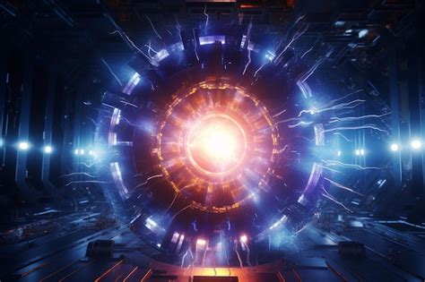 Premium Ai Image Particle Accelerator Experiment Creating Vivid Lig