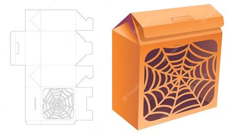 포장 상자 다이 컷 템플릿 및 3d 모형 프리미엄 벡터