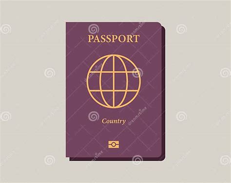 International Passport And On White Background Stock Vector