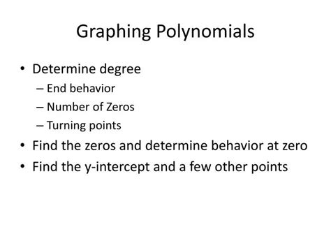 Ppt Understanding Polynomial Functions Degree End Behavior And Key