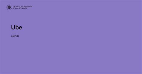 Ube Color 8878c3 The Official Register Of Color Names Ube Color 8878c3 The Official Register Of Color Names