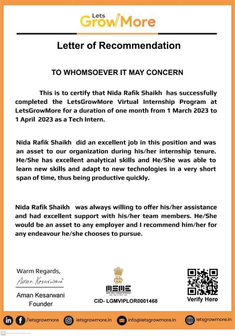 nida shaikh on linkedin lgm internship webdevelopment like