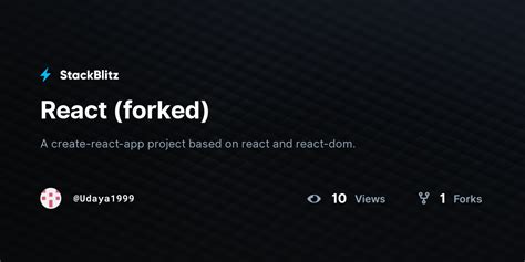 React Forked StackBlitz