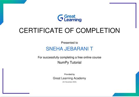 Sneha Jebarani T On Linkedin Numpy Python Datascience Learningjourney Greatlearning
