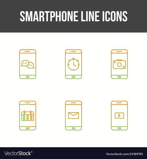 Mobile Apps Icon Set Royalty Free Vector Image