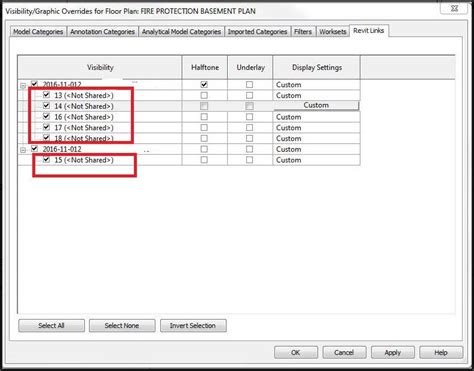 Solved Visibility Graphics Of Revit Linked Models And Sub Links