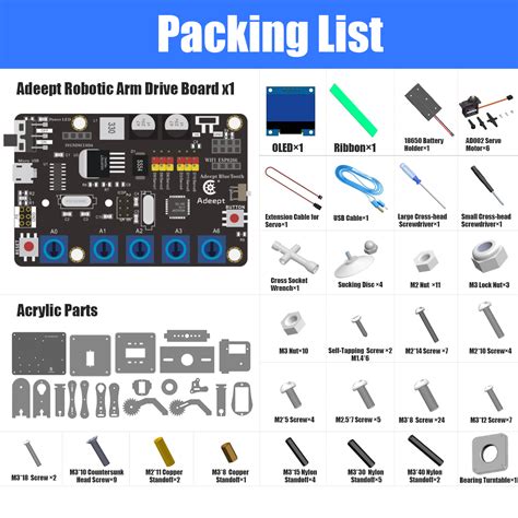 Adeept 5 Dof Robotic Arm Kit Compatible With Arduino Ide Programmable Diy Coding Stem Education