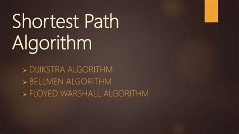 Shortest Path Algorithm Pptx Cycling Sports
