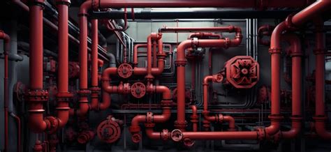 Premium Photo A Red Pipe With The Red On It And The Red Pipes On The Side