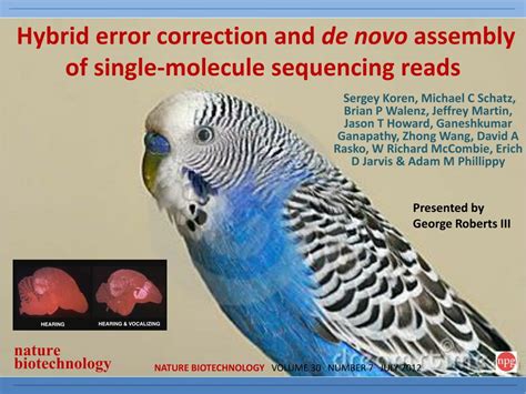 Ppt Hybrid Error Correction And De Novo Assembly Of Single Molecule