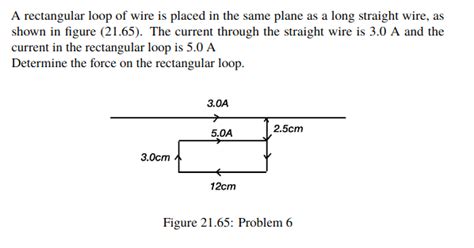Solved A Rectangular Loop Of Wire Is Placed In The Same Chegg