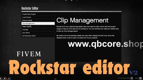 Fivem Rockstar Editor V2 Qbcore Script