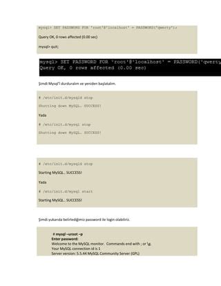 MySQL Password Recovery PDF