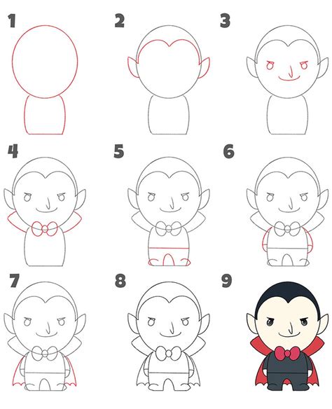 آموزش تصویری نقاشی خون آشام کودکانه