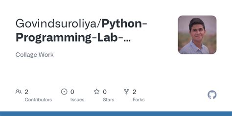 Github Govindsuroliyapython Programming Lab Collage Collage Work