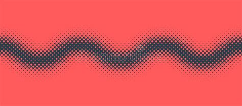 Inverted Dots Half Tone Pattern Seamless Wavy Border Vector Abstract Backdrop Stock Illustration