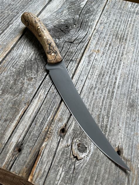 Matteis Boningfillet Knife 6 — Stainless Spalted Maple And Brass