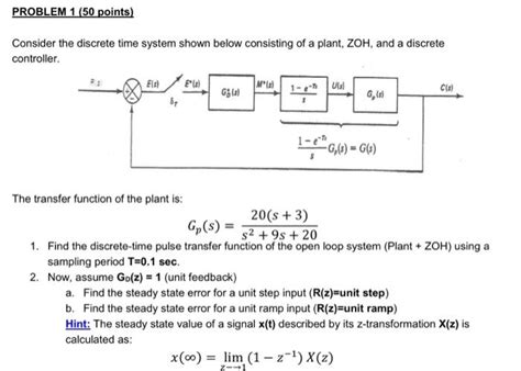 solved consider the discrete time system shown below