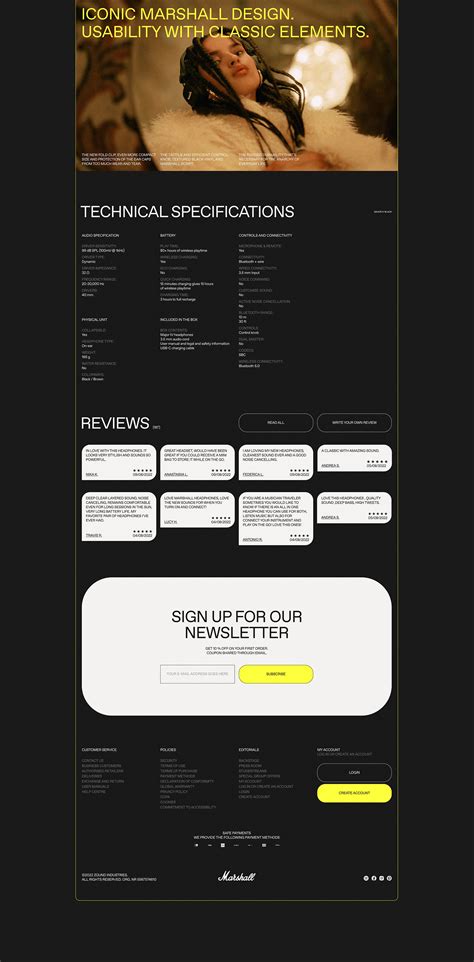 marshall — website redesign on behance