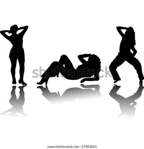 Three Beautiful Sexy Girls Stock Vector Royalty Free 27483823
