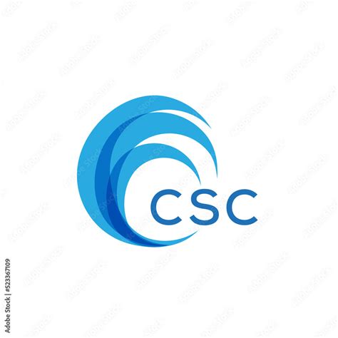 Csc Letter Logo Csc Blue Image On White Background Csc Monogram Logo