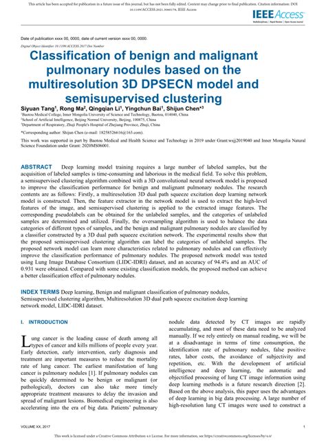 Pdf Classification Of Benign And Malignant Pulmonary Nodules Based On The Multiresolution 3d