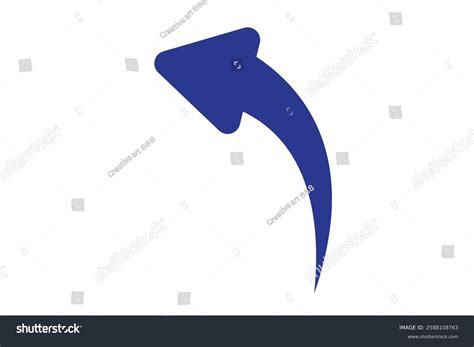 Blue Curved Graph Arrow Icon Arrow Stock Vector Royalty Free 2588108763 Shutterstock