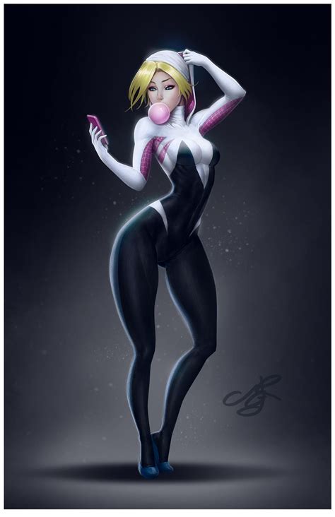 Spider Gwen By Mrgunn Art On Deviantart Spider Gwen Marvel Spider Gwen Spiderman Artwork