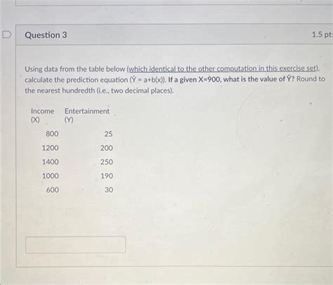solved using data from the table below which identical to
