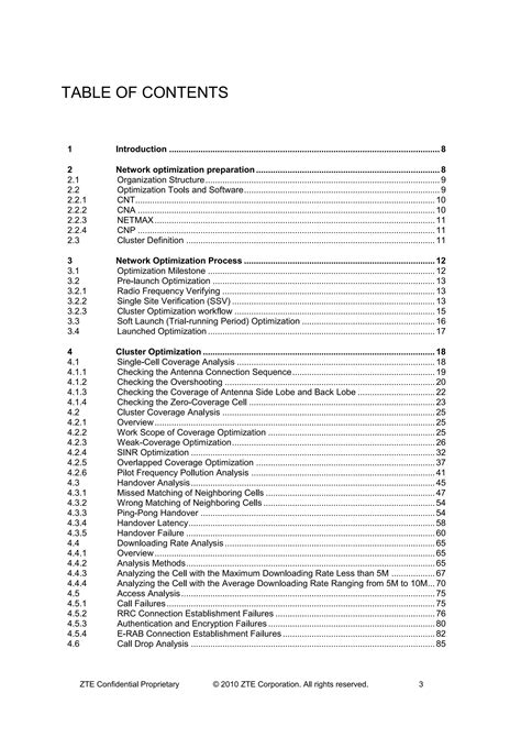 Zte Fdd Lte Radio Network Optimization Guideline V14 1 Pr