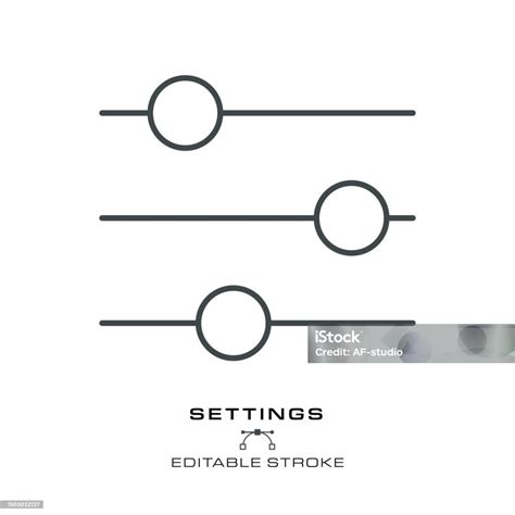 Settings Slider Icon Editable Stroke Stock Illustration Download