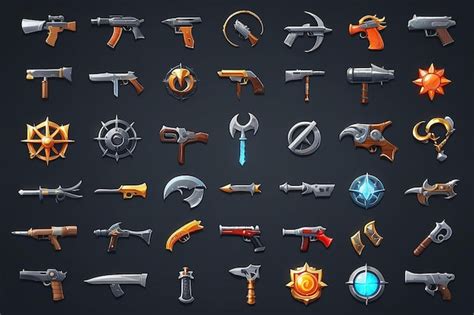 Weapon Icons Premium Ai Generated Image