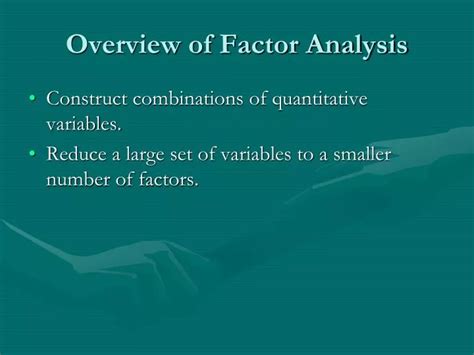 Ppt Overview Of Factor Analysis Powerpoint Presentation Free
