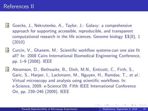 Towards Reproducibility Of Microscopy Experiments Ppt