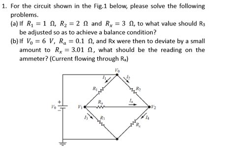 solved 1 for the circuit shown in the fig 1 below please