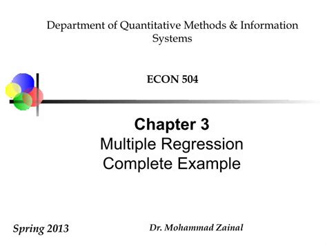 Pdf Multiple Regression Complete Example Cbachapter 3 Multiple