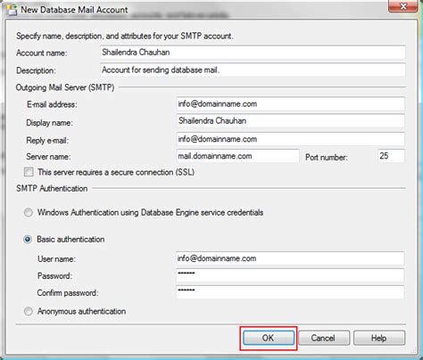 SQL Server Database Mail Setup