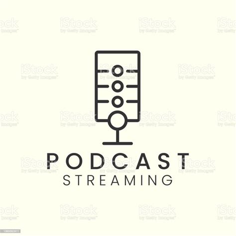 마이크 간단한 라인 아트 로고 아이콘 템플릿 일러스트 벡터 디자인 0명에 대한 스톡 벡터 아트 및 기타 이미지 0명 금속 노래 Istock