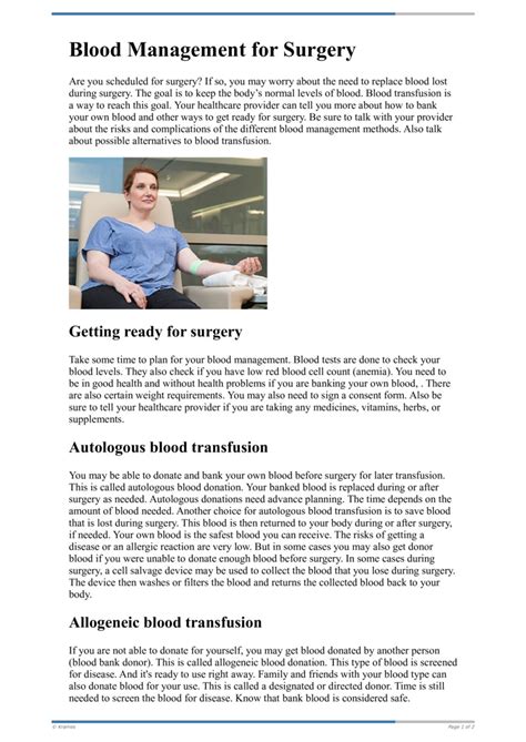 Text Blood Management HealthClips Online