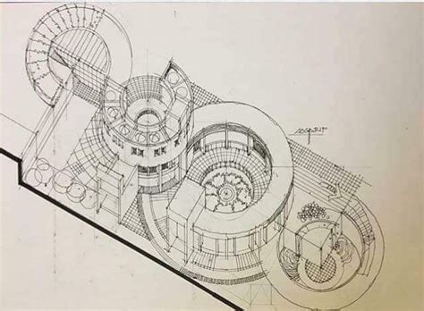 Spiral Staircase Architecture Drawing