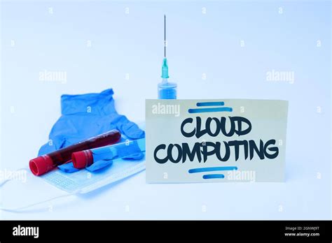 Conceptual Caption Cloud Computing Business Showcase Use A Network Of Remote Servers Hosted On
