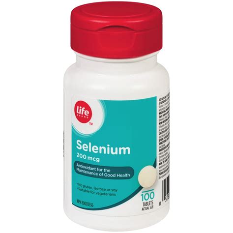 Life Brand Selenium 200mcg Antioxidant Tablets Ctc Health