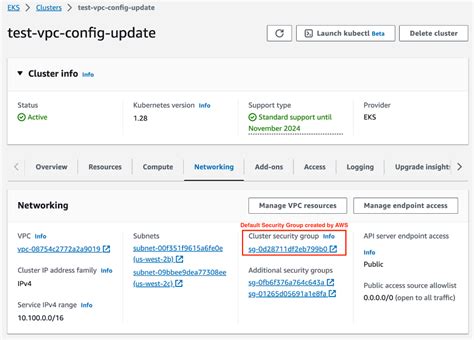 Enhanced Vpc Flexibility Modify Subnets And Security Groups In Amazon Eks Containers