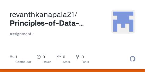 Github Revanthkanapala Principles Of Data Science Assignment