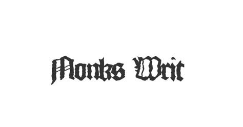 Monks Writing Font FontMagic