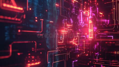 Abstract Digital Brain With Glowing Circuits And Wires Illustrating Advanced Technology Concepts
