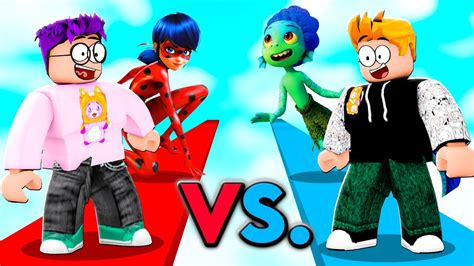 Can Lankybox Beat This 2 Player Red Vs Blue Obby In Roblox 9000 Iq